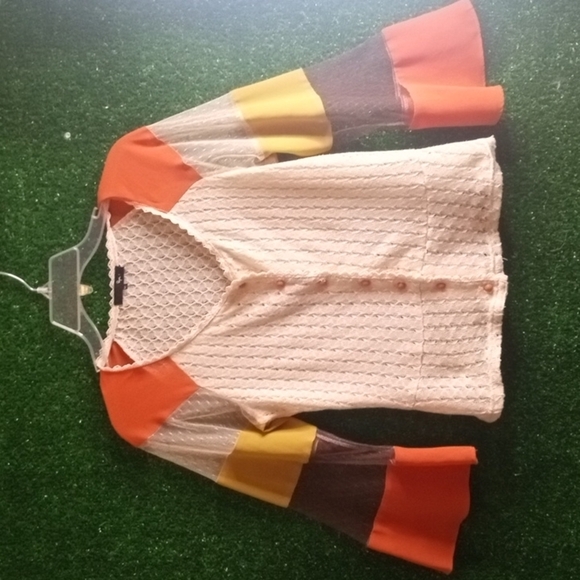 Ryu | Tops | Ryu Anthropology Color Block Sleeve | Poshmark